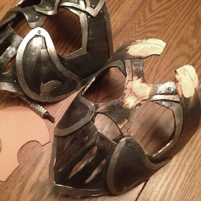 Armor Knight Mask Progress – Non-Decaffeinated Art